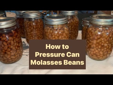 Easy pressure canning molasses beans!