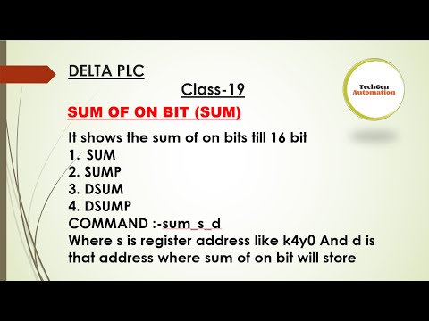 Delta PLC Class-19 How to know how much output ON at Time Or How to use SUM Command