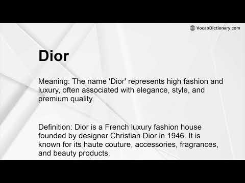 Dior Meaning
