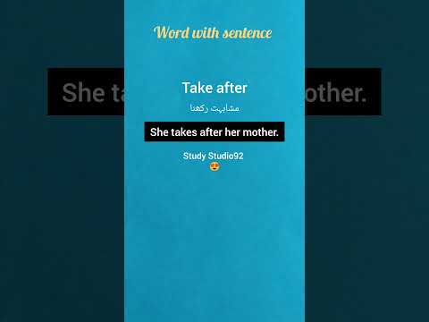 Take after word urdu meaning with sentence🙂 #studystudio92😍 #shortsfeed #englishgrammar