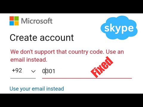 How to fix we don't support that country code use an email instead (Microsoft error)