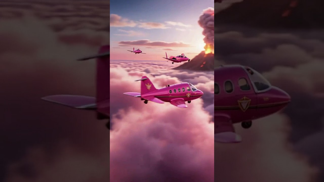 Flamingos Flying Private Jets Over Cotton Candy Volcanoes 🦩🍭