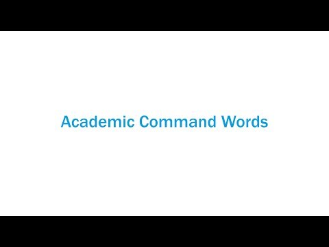 Academic Command Words