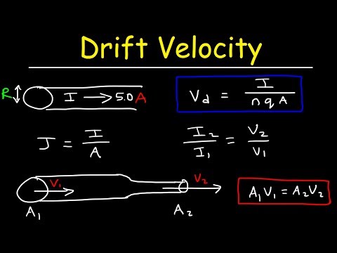 Drift Velocity, Current Density, Number of Free Electrons Per Cubic Meter Physics Problems