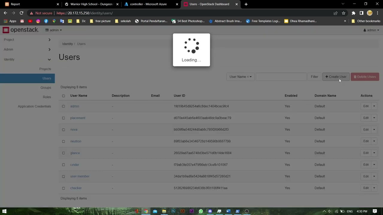 HOW TO CREATE PROJECT AND USERS ON OPENSTACK