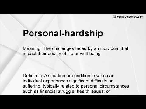Personal-hardship Meaning