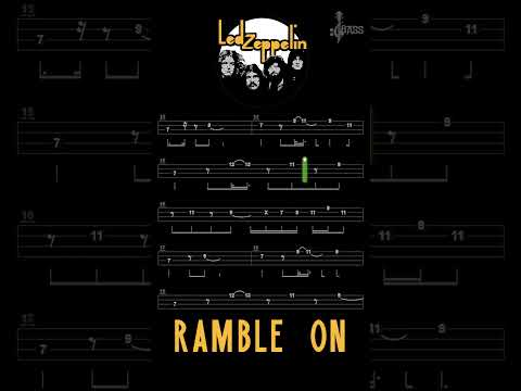 Ramble On Bass Line By Led Zeppelin @ChamisBass #chamisbass #basstabs #ledzeppelin #rambleon #shorts