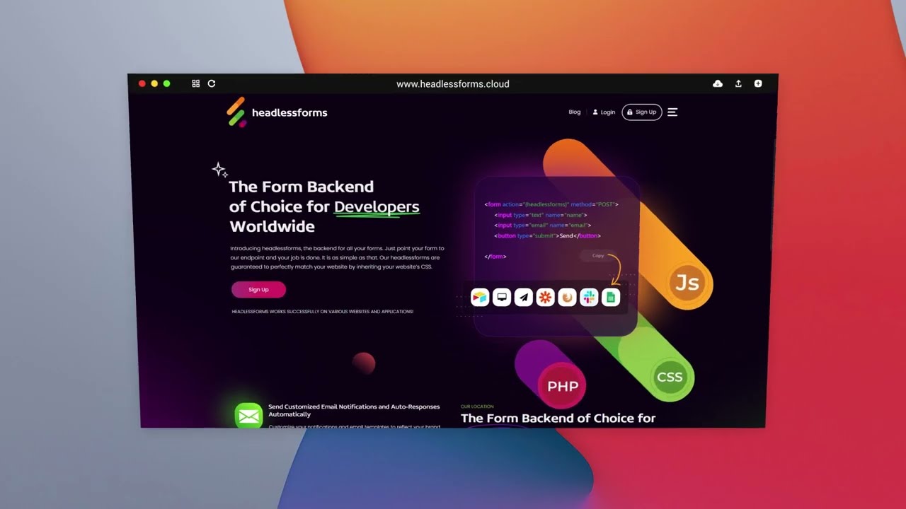 Headlessforms - Form Backend | F6S