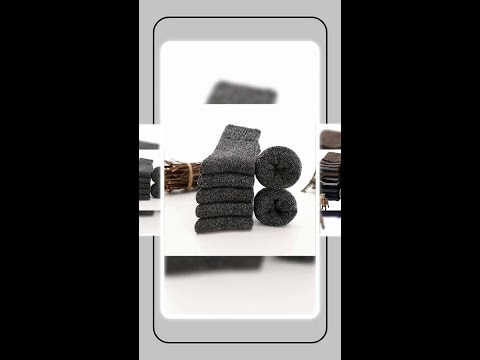 5pair Winter Thick Socks Men Super Thicker Solid Sock Striped Merino Wool Rabbit Socks Against Co...