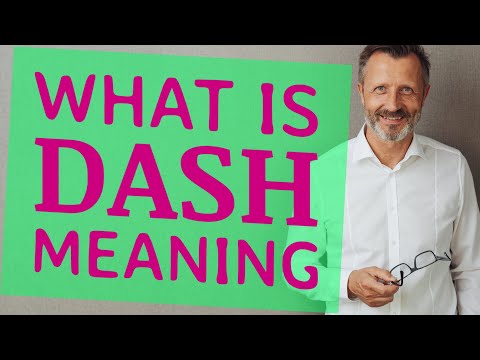 Dash | Meaning of dash