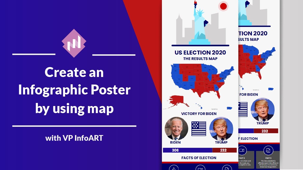 Create Infographic Poster with Data Presented by Map in VP InfoART | Infographic Poster Design