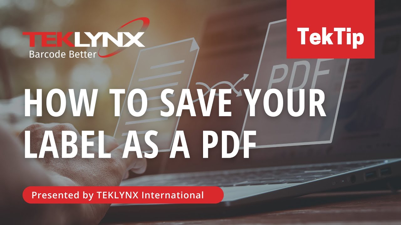 How to Save Your Label as a PDF