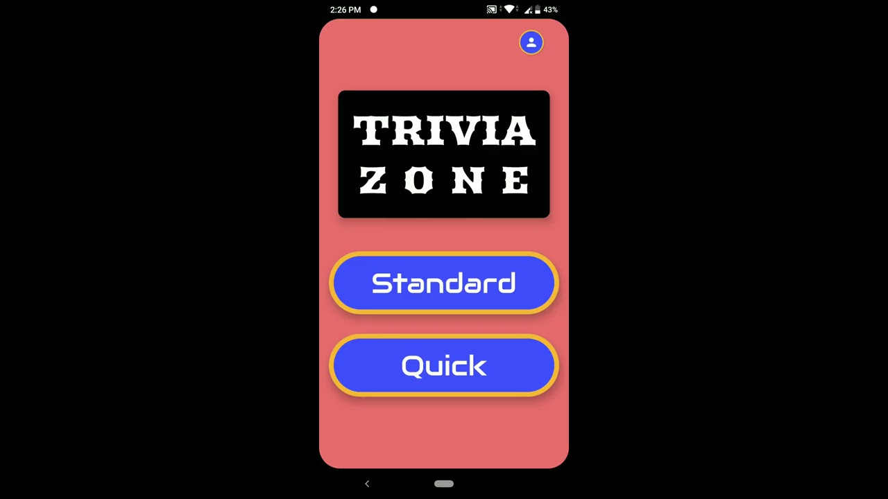 Trivia Zone - A quiz app built using Flutter