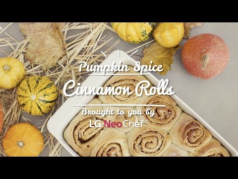 Warm and sweet – Pumpkin Spice Cinnamon Roll created with the LG NeoChef Countertop Microwave