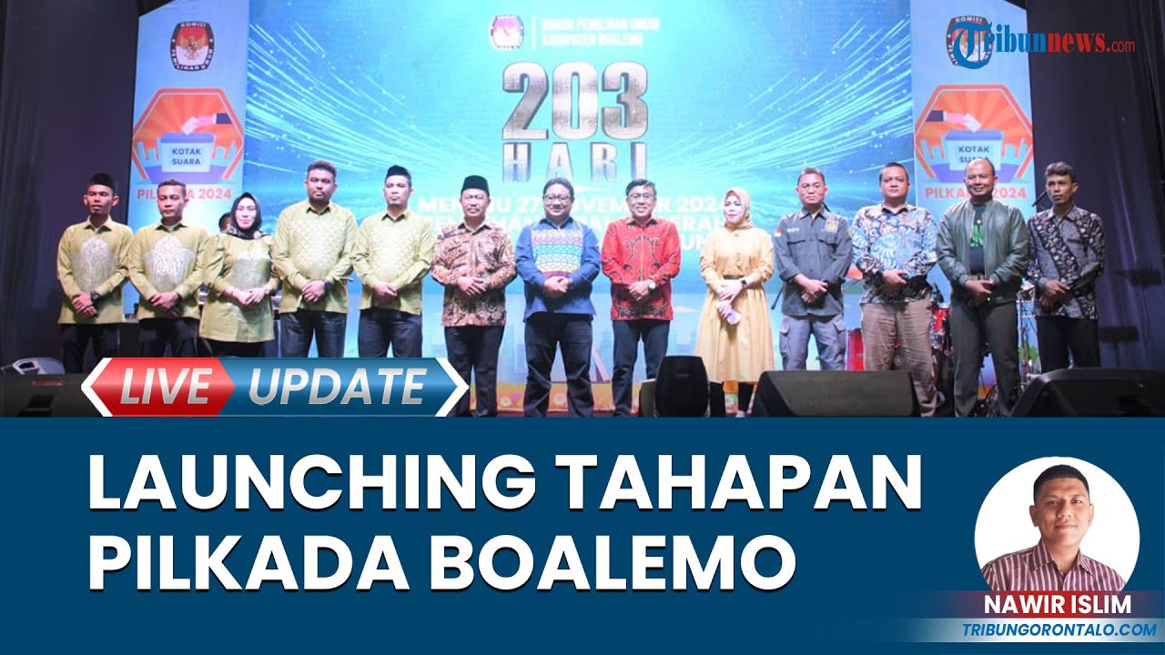Detik-detik PJ Bupati Boalemo Launching Tahapan Pilkada 2024, Si Bome ...