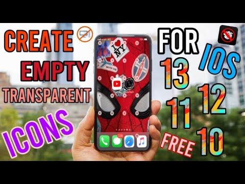 How To Create Empty/Transparent Icons For IOS 14/13/12/11/10 For Free Without Jailbreak & PC.