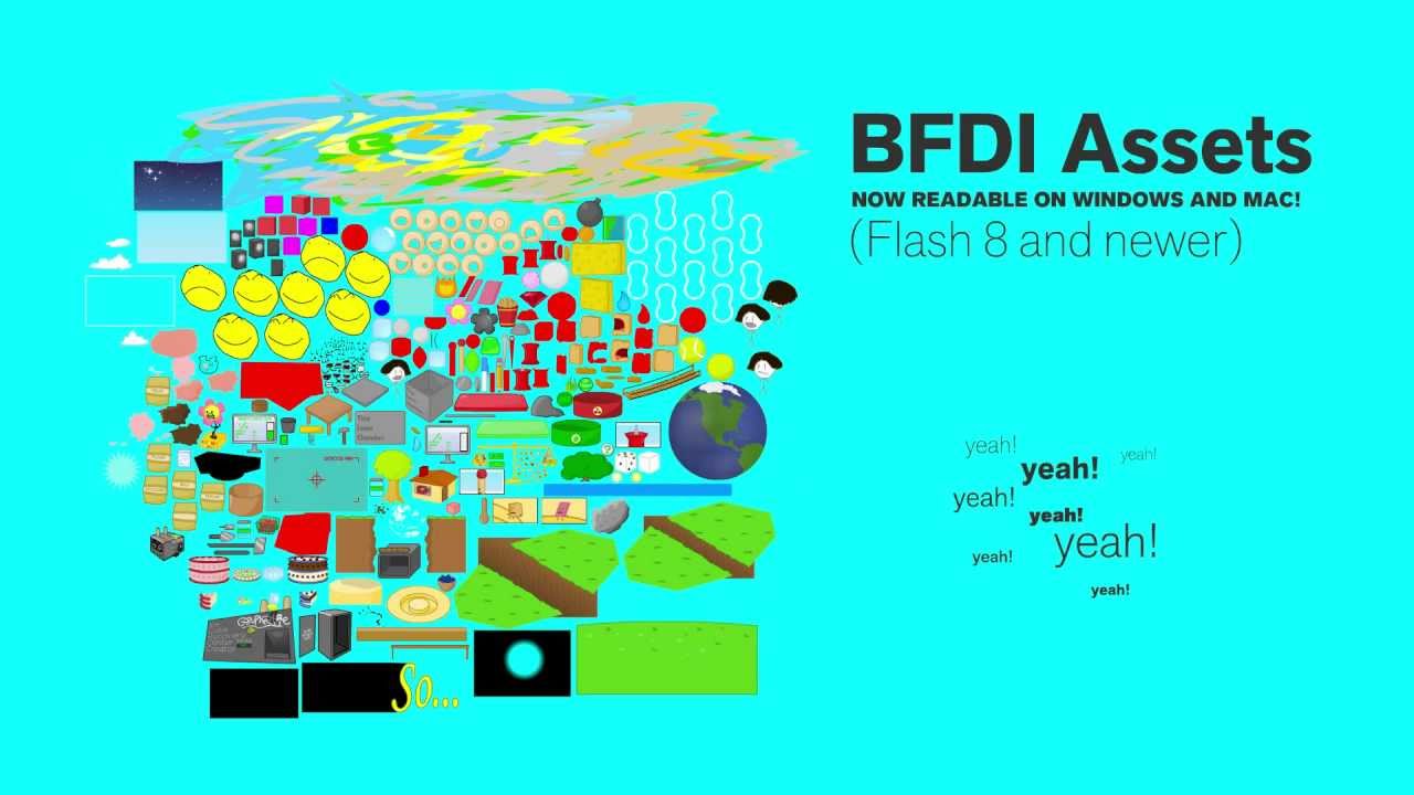 BFDI Assets, For Real This Time (Source files have been released!)