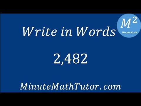 Write in words: 2,482