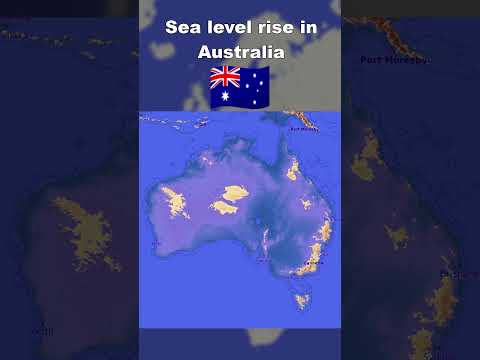 Sea level rise in Australia 🇦🇺 #map #geography #australia #sidney #oceanie #sealevel #newzealand