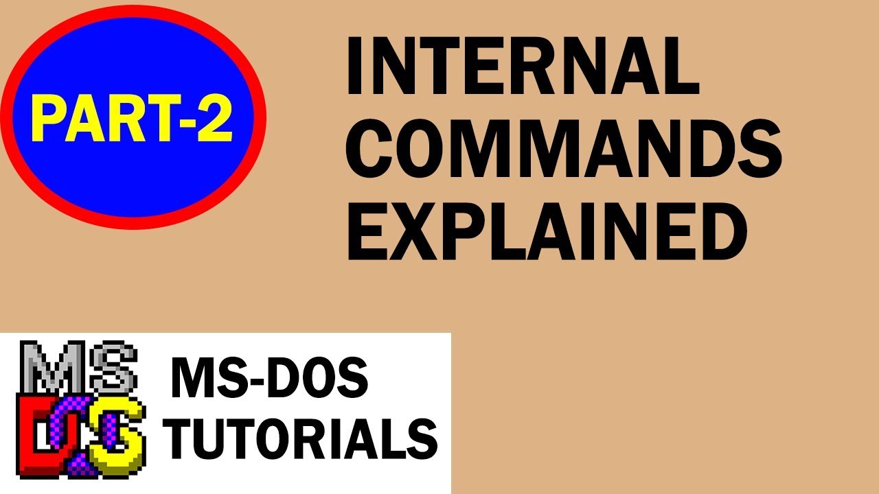Internal Command Explanation || Part 2 || MS-DOS Tutorial