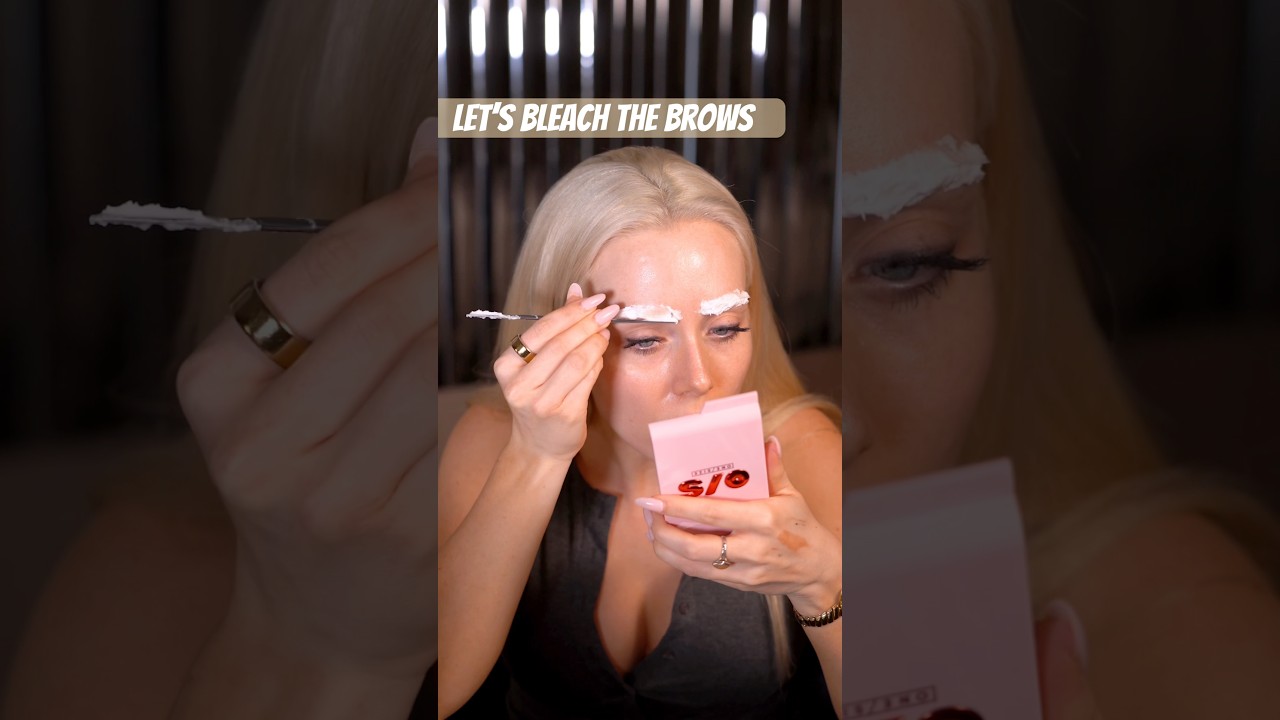 GRWM: Let’s bleach these eyebrows #grwm #makeup #bleach #brows #makeuptutorial #hair #beauty