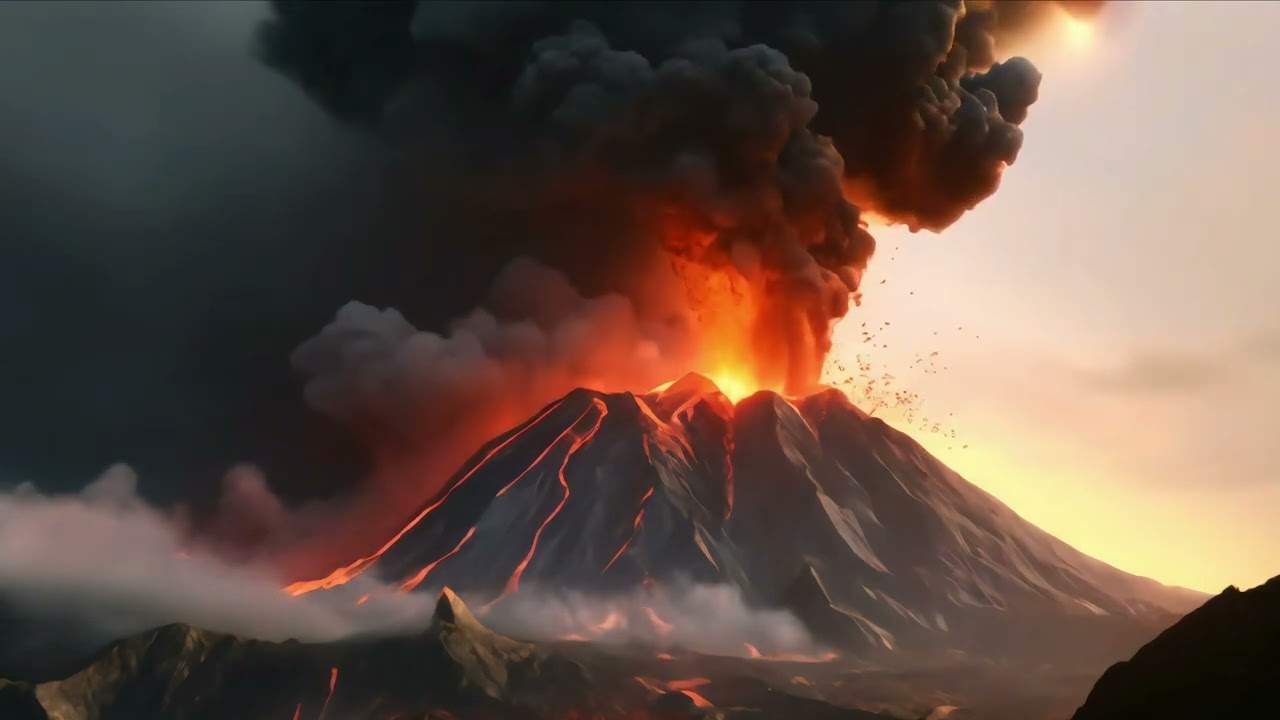Volcano Eruption | Free 4K Video [AI-Generated]