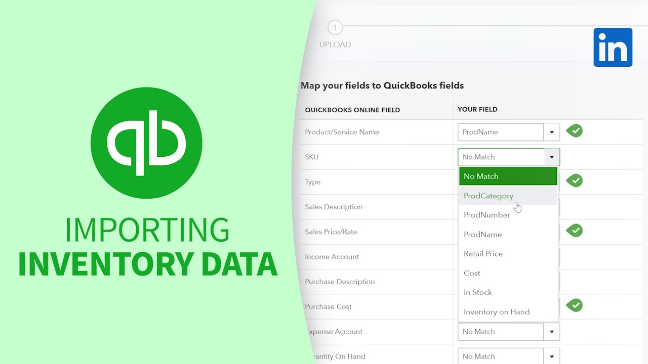 QuickBooks Tutorial - IMPORT Inventory DATA