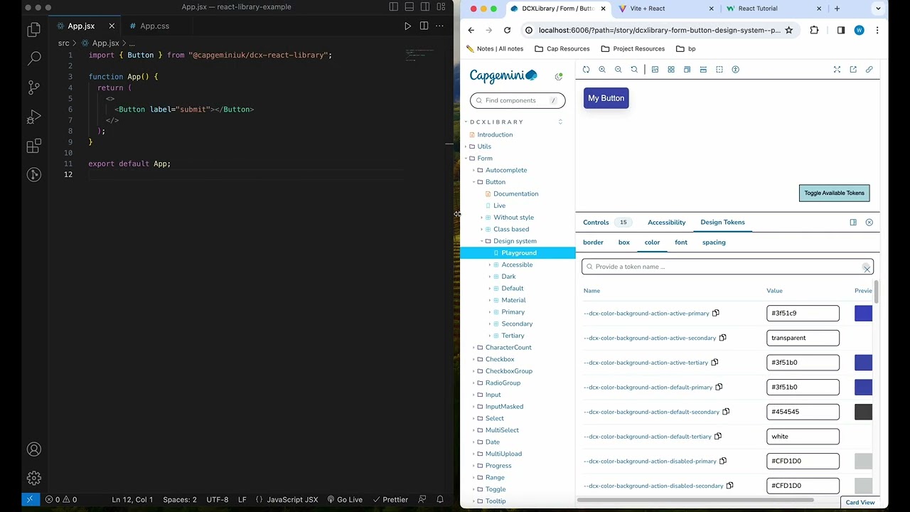 dcx react library design system