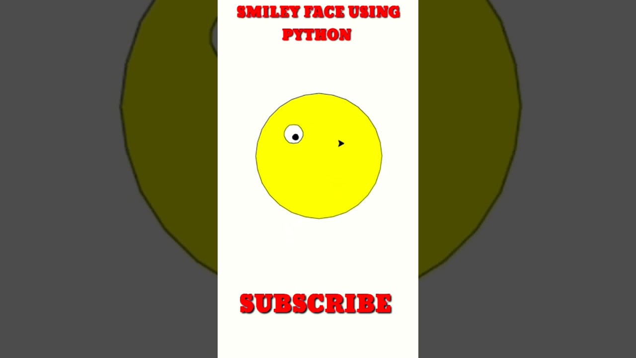 😊😀Draw Smiley face Emoji Using Python Turtle|Smile face Emoji Using Python Turtle#shorts #smile