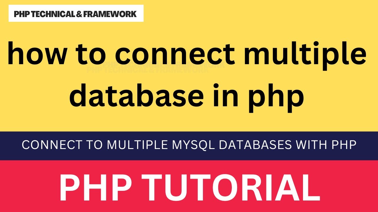 how to connect multiple database in php || Connect to Multiple Databases with PHP MySQLi