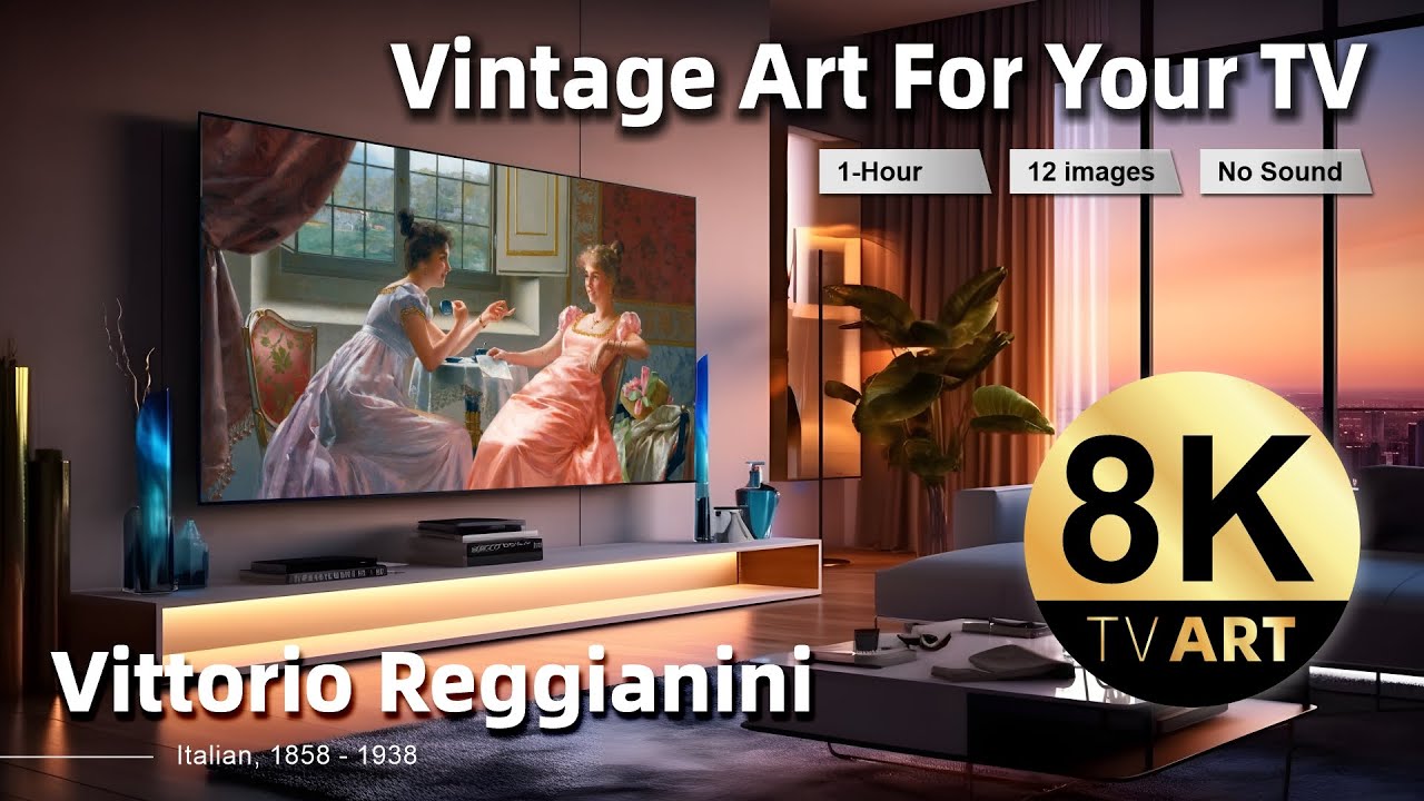 Vintage Art For Your TV | Women by Vittorio Reggianini | 1Hr of 8K HD Screensaver, TV Art Slideshow