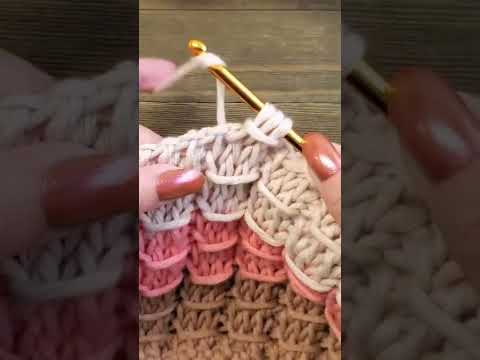 Tunisian Crochet Bamboo Stitch #shorts