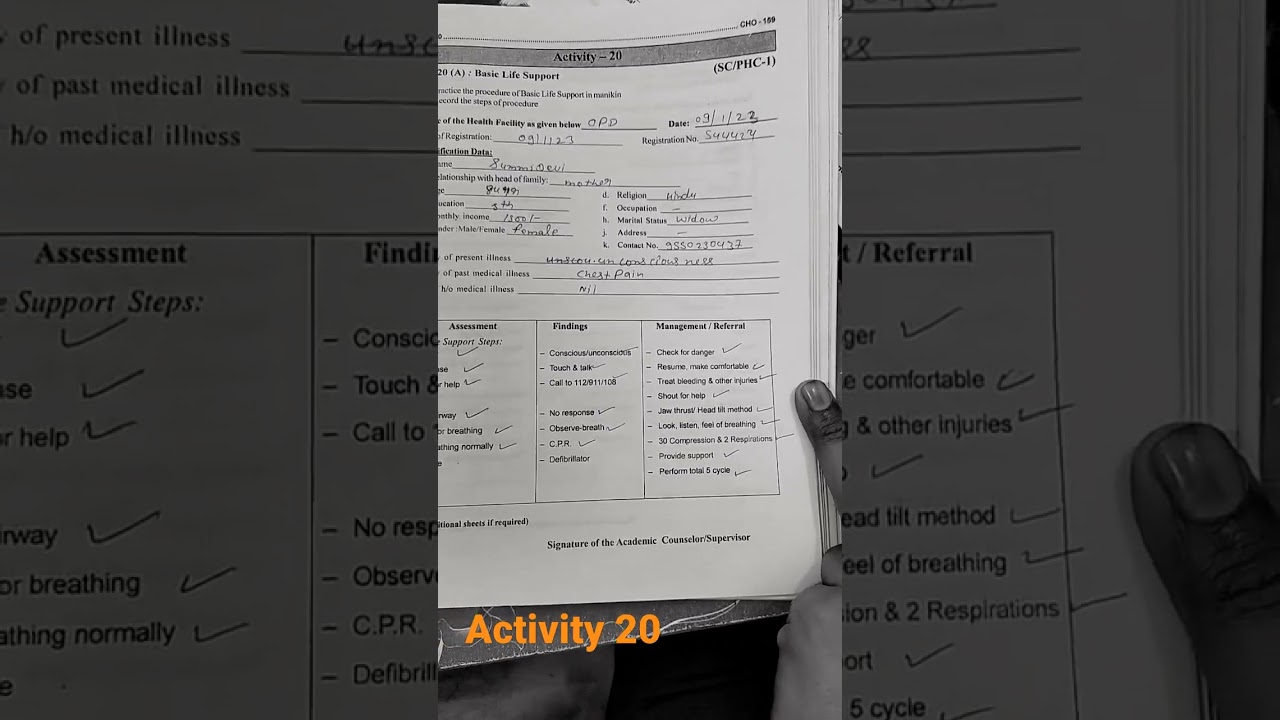 community log book activity 20