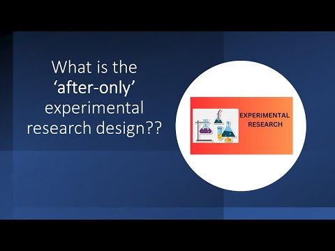 Experimental Study Design - What is the 'After Only' research design??