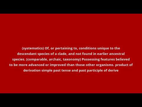 what is the meaning of derived