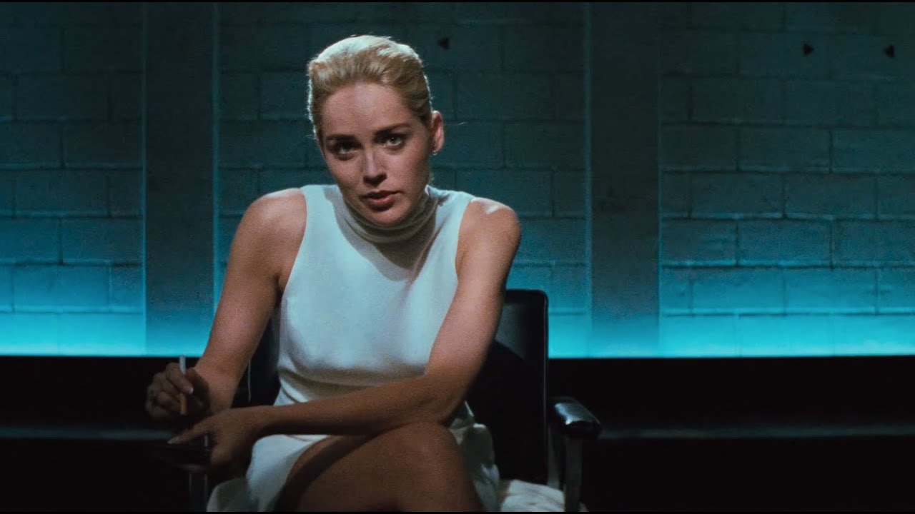 Basic Instinct (1992) - Catherine answers questions in the interrogation room | RetroMovies