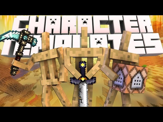 Character Templates in Two Commands Minecraft Map