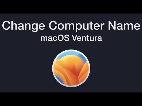 How to Change the Computer Name on macOS Ventura