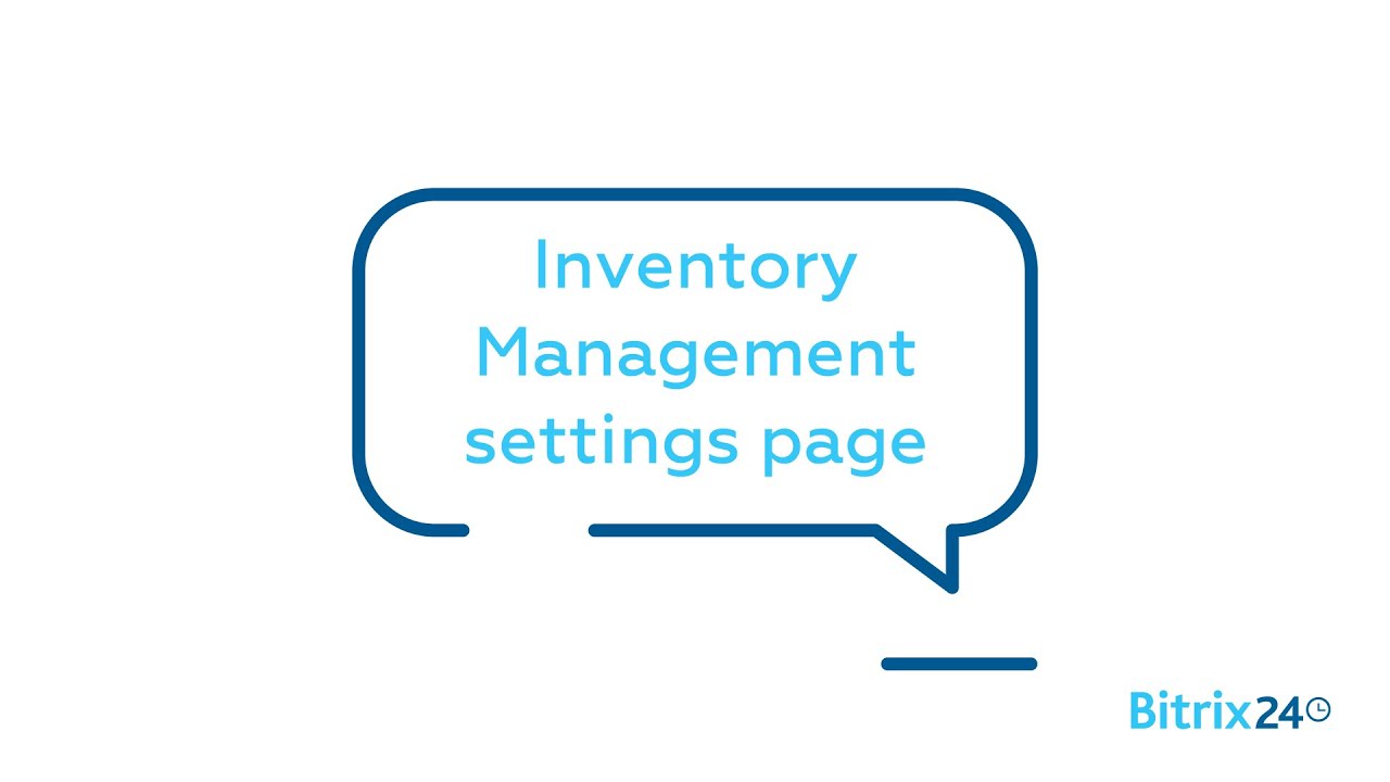 Inventory management settings page