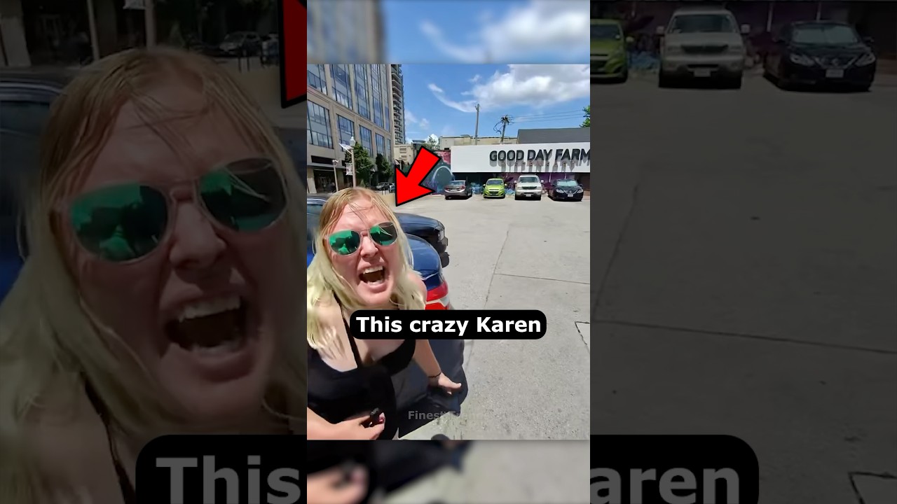 Crazy Karen Has a Meltdown Over Private Parking