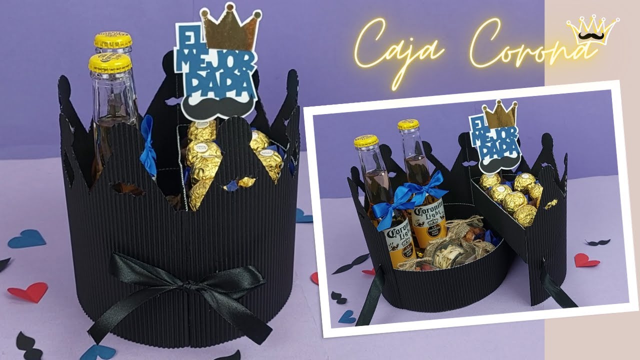 Detalle Caja Corona Doble nivel para el Día del Padre || accesible #diadelpadre