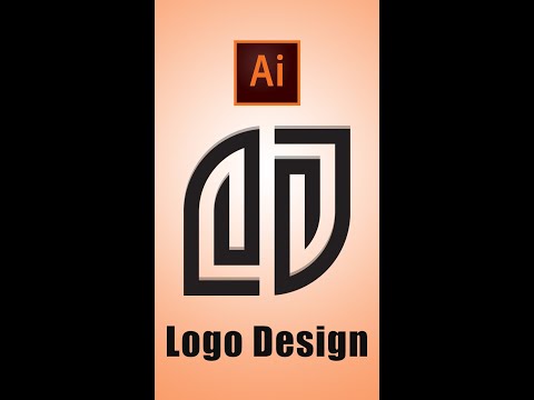 Create Letter (j) monogram Logo Design in Illustrator | Simple J Letter Logos eGenstudio #shorts