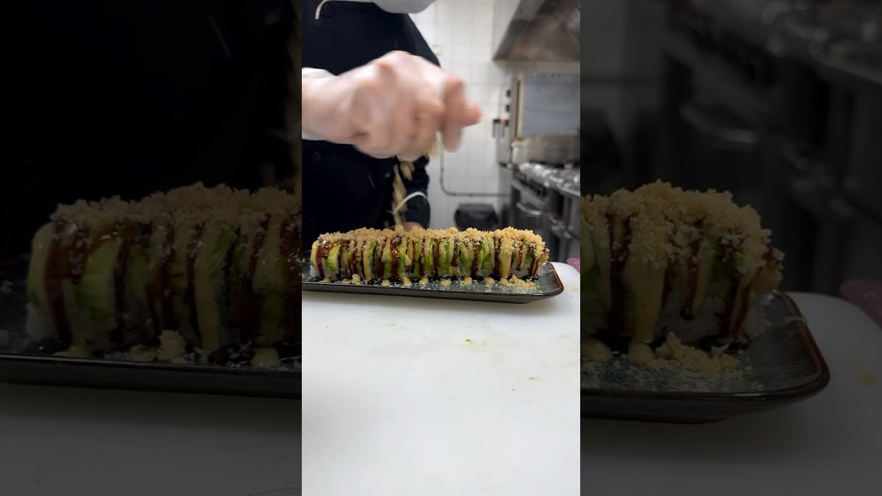 How to make simple dragon roll sushi