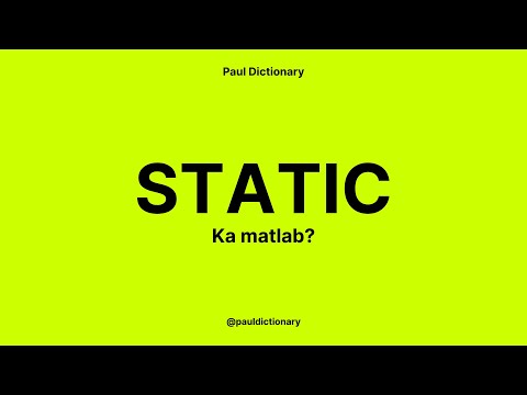 static Meaning in Hindi/Urdu | Meaning of static | static ka matlab? | static क्या है?