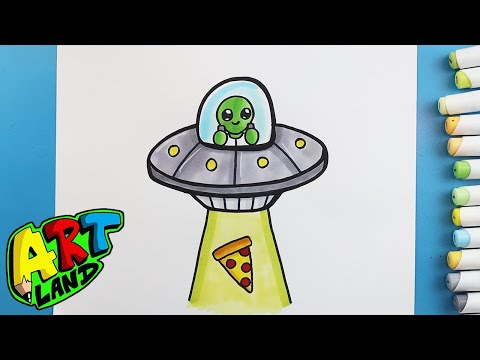 How to Draw an ALIEN SPACESHIP