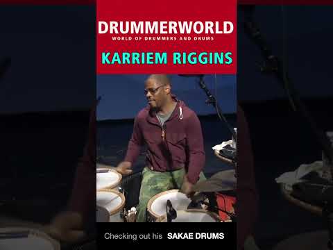 Karriem Riggins: Checking Out his SAKAE Drums #kariemriggins #drummerworld