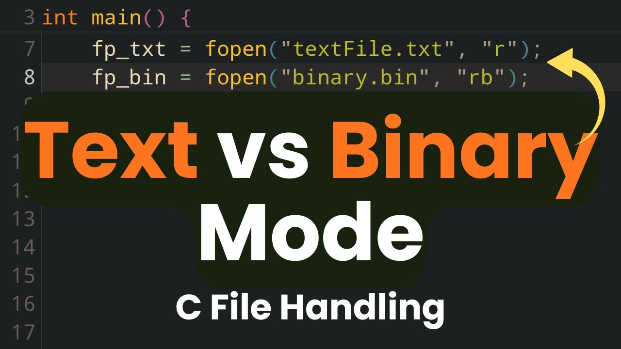Text Mode vs Binary Mode in C Programming | File Handling Tutorial Explained