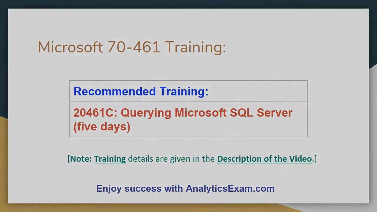 How to Prepare for Querying Microsoft SQL Server 2012/2014 (70-461) Certification Exam?