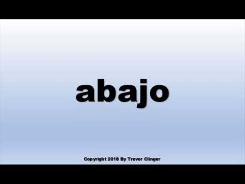 How To Say downstairs In Spanish (abajo)