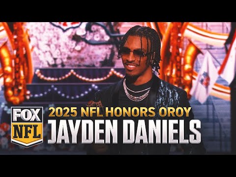 Commanders QB Jayden Daniels wins Offensive Rookie of the Year | 2025 NFL Honors